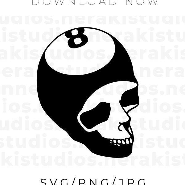 Pool Ball Skull - Etsy