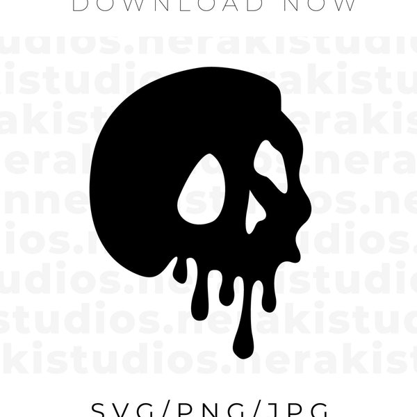 Dripping Skull Svg - Etsy