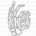 Okay Hand Sign Skeleton SVG, Ok Signal SVG, Skeleton Typography SVG ...