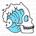 Summer Wave Skull SVG, Summer Skeleton SVG, Surf SVG, Ocean Wave ...