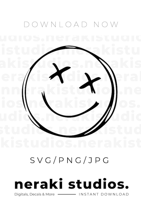 Smiley Face SVG Crossed Eyes Smiley Face SVG Smile SVG | Etsy