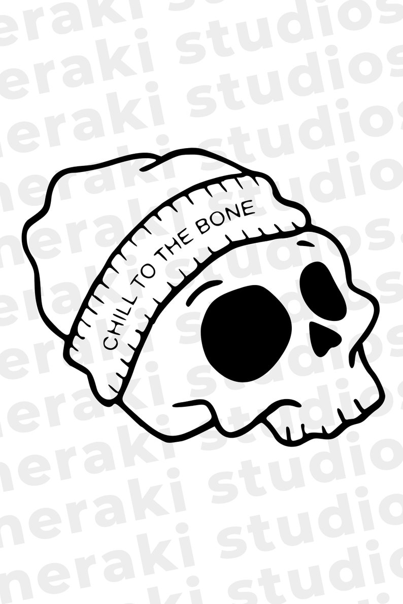 Chill Skull SVG Skull With Beanie SVG Skull SVG Halloween | Etsy