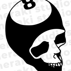 8 Ball SVG, Pool Billiard SVG, Skull Svg, Skeleton Svg, Eight Ball Svg ...