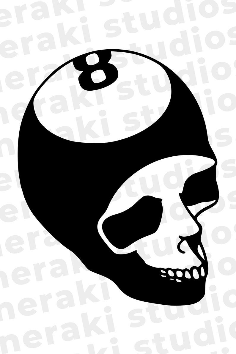 8 Ball SVG Pool Billiard SVG Skull Svg Skeleton Svg Eight - Etsy