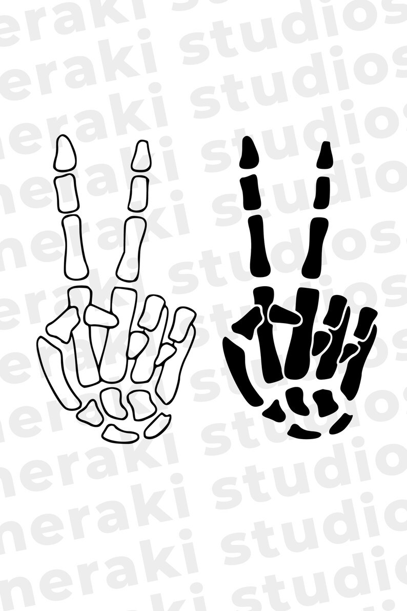 Skeleton Peace Sign SVG Bundle, Skeleton Hand Svg Bundle Digital ...