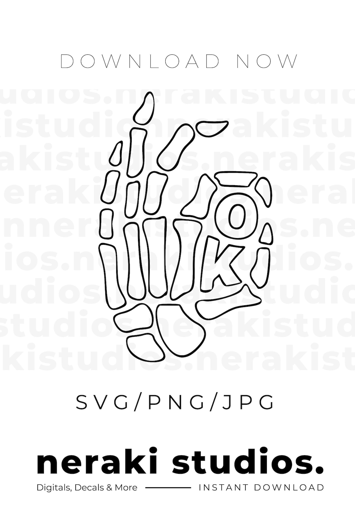 Okay Hand Sign Skeleton SVG Ok Signal SVG Skeleton - Etsy