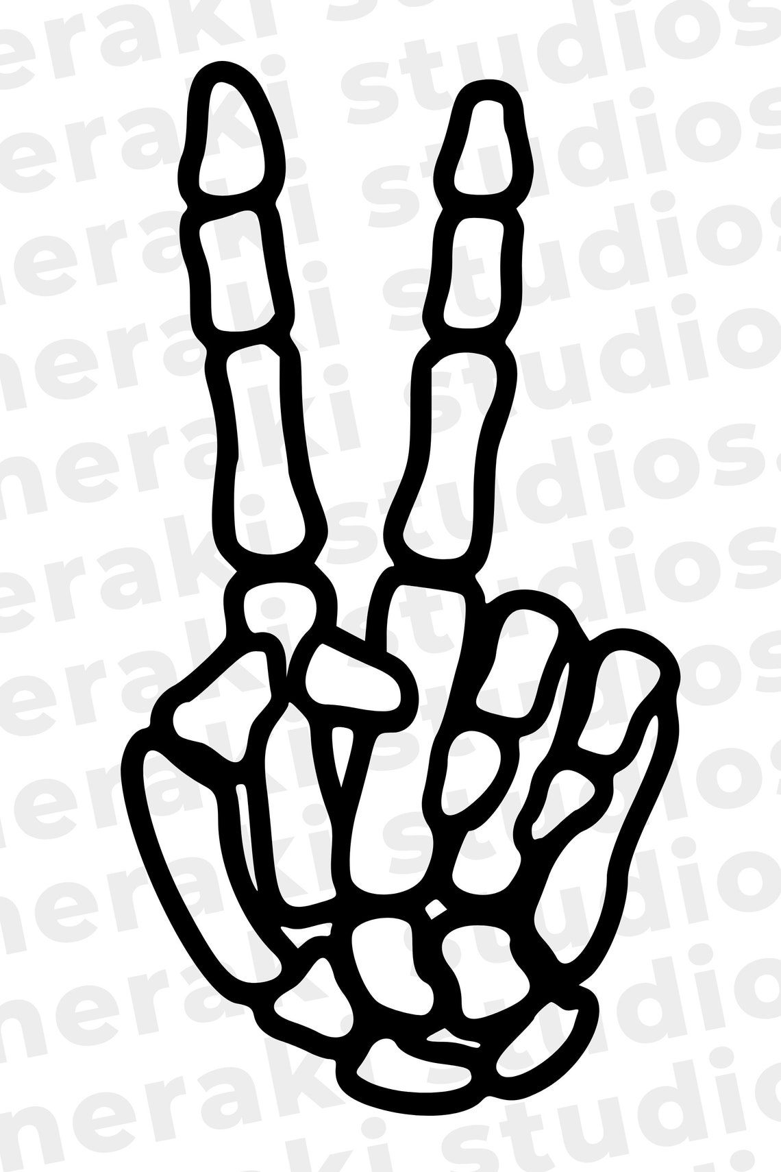 Skeleton Peace Sign SVG Halloween Svg Skull Svg Skeleton - Etsy