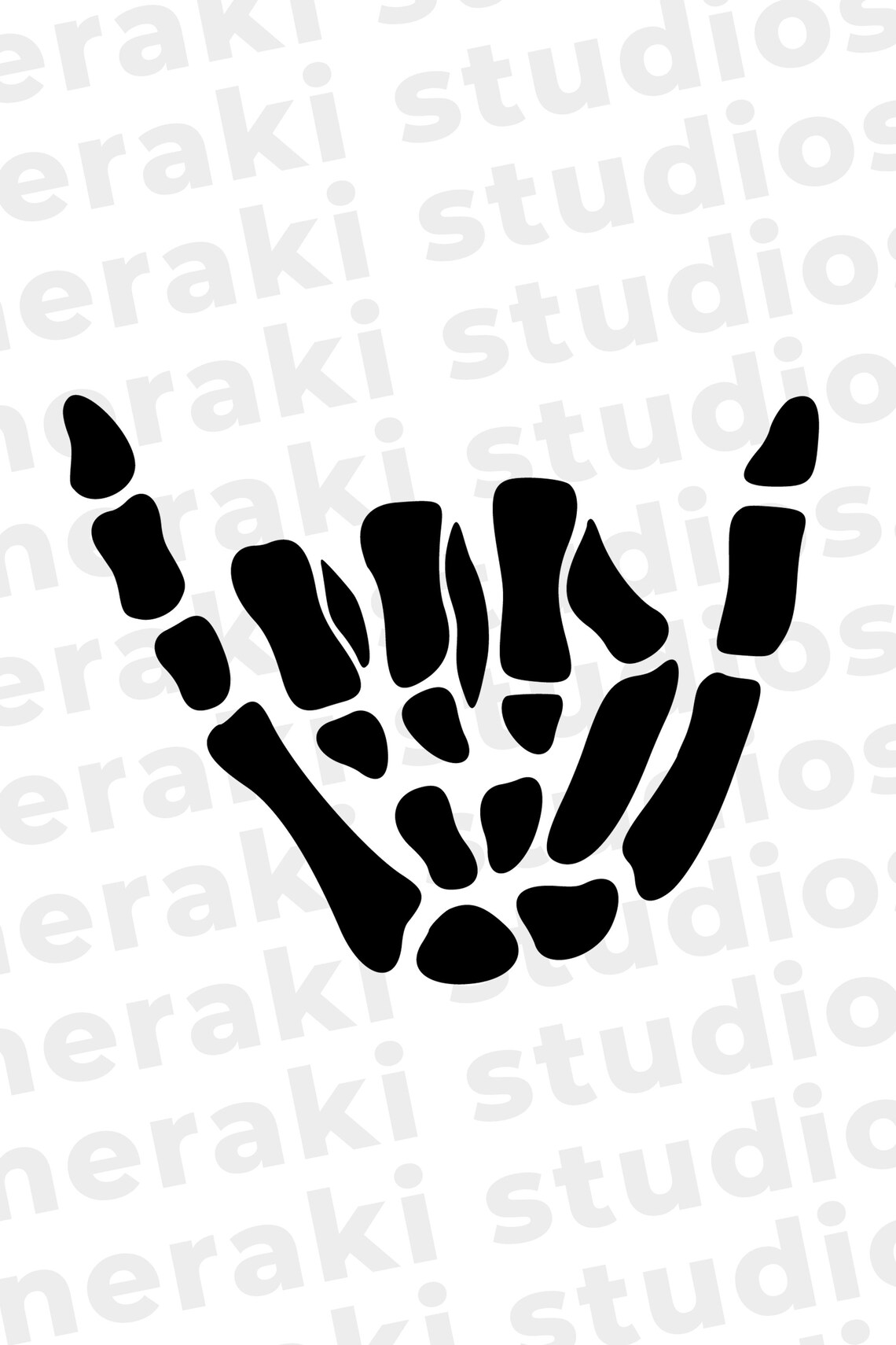 Skeleton Shaka Sign SVG Skeleton Hand Filled Svg | Etsy