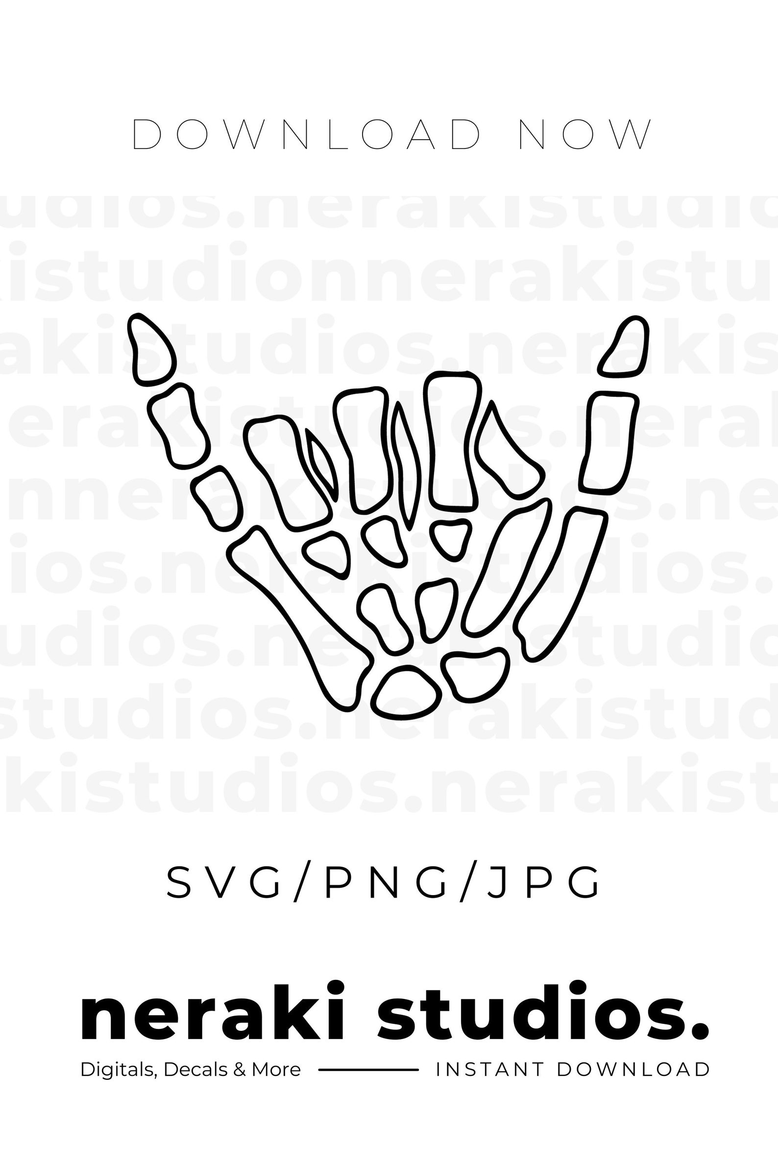Skeleton Shaka Sign SVG Skeleton Hand Svg Digital/instant - Etsy
