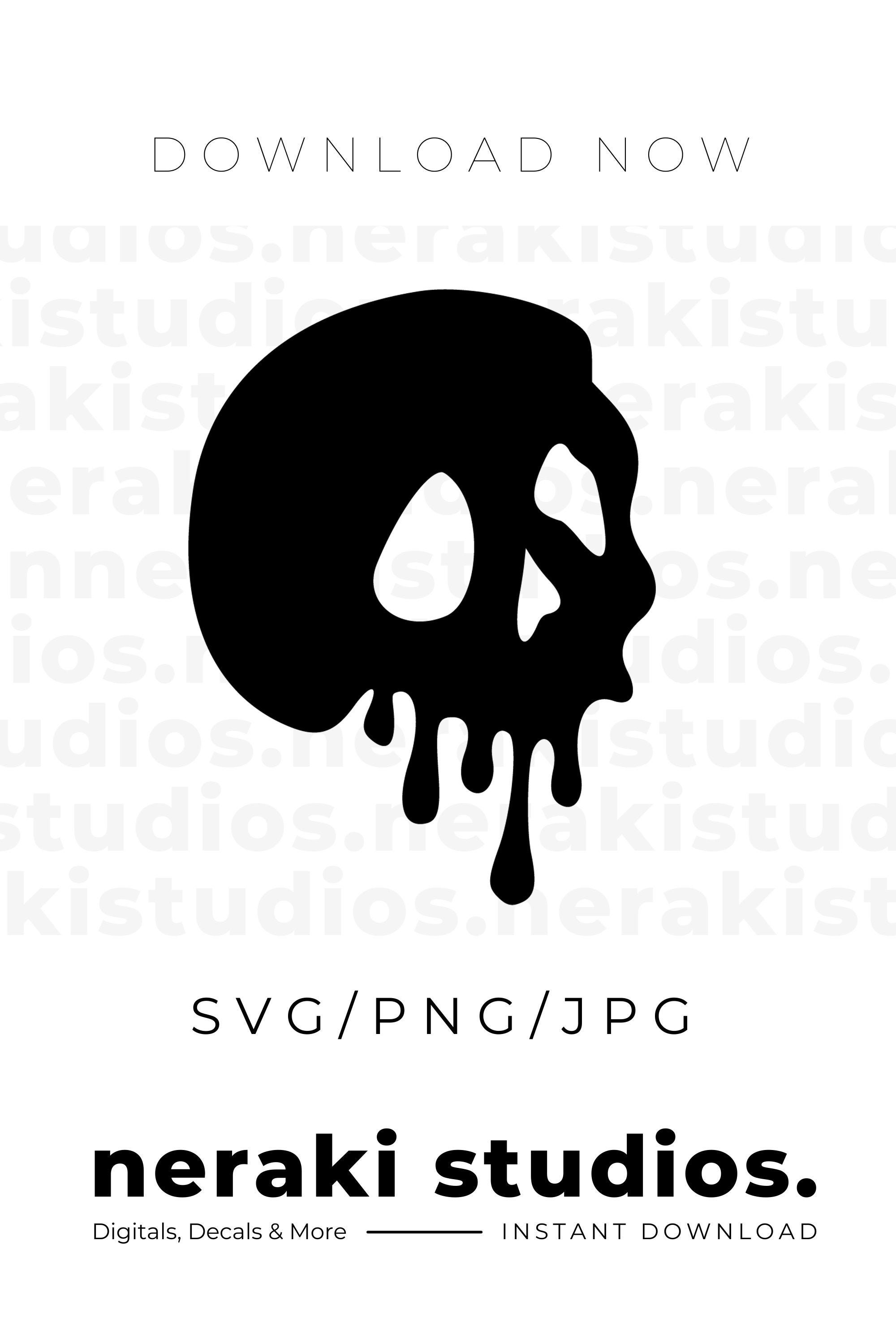 Dripping Skull SVG, Melting Skull Svg, Halloween Svg, Digital/instant ...
