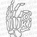 Okay Hand Sign Skeleton SVG, Ok Signal SVG, Skeleton Typography SVG ...