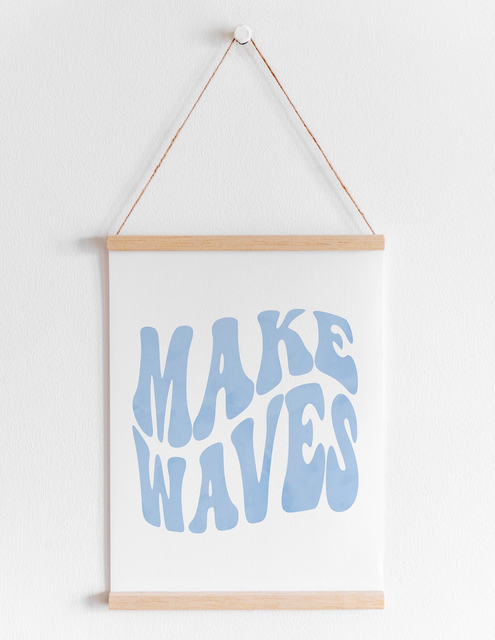 Make Waves Print Retro Trendy Poster Nautical Nursery Beach - Etsy