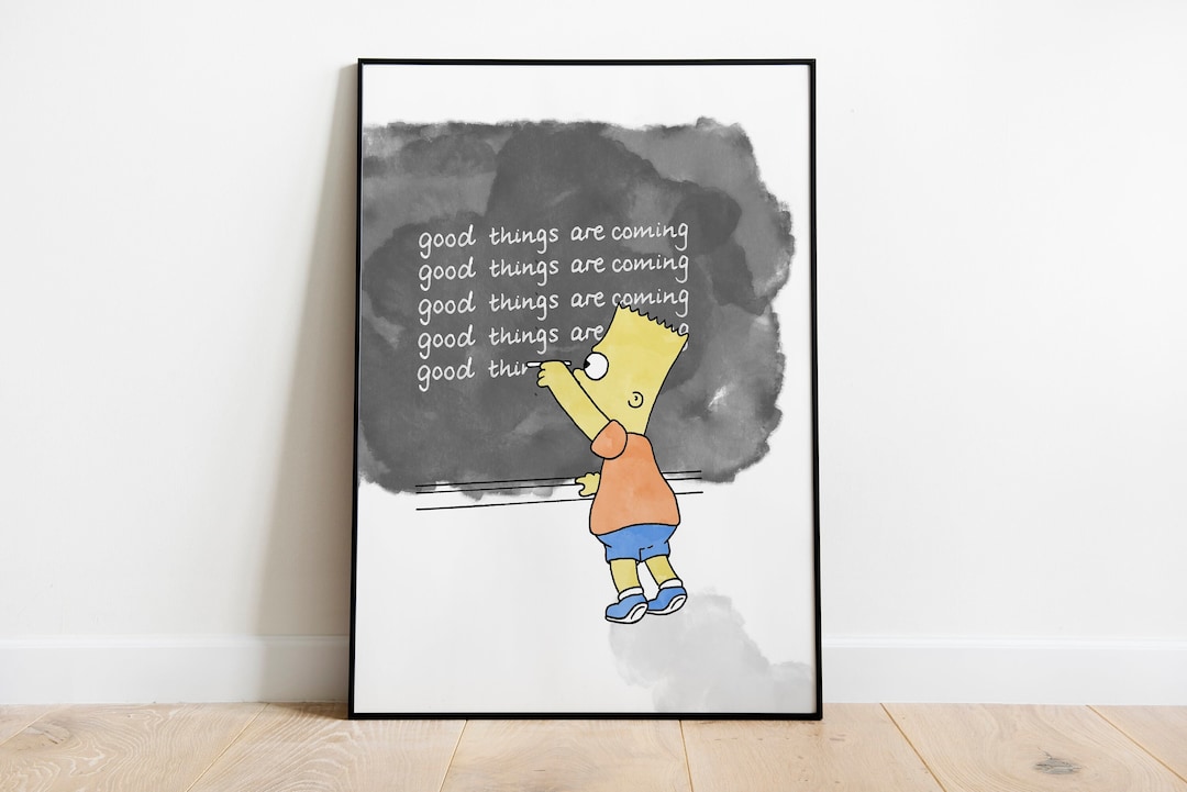 Good Things Are Coming Wall Art Print Funny Typography, Trendy Digital ...