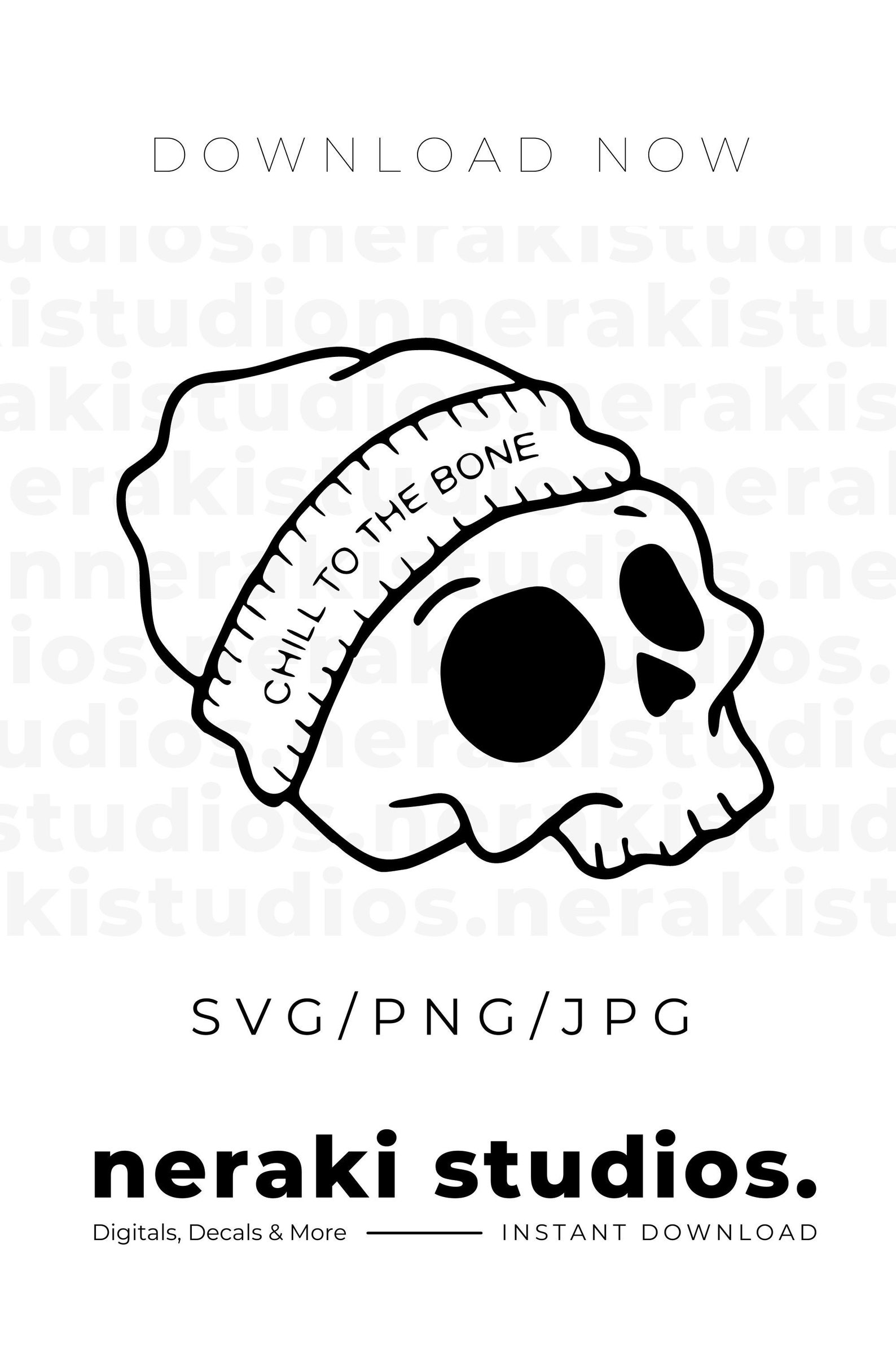 Chill Skull SVG, Skull With Beanie SVG, Skull SVG, Halloween Svg ...