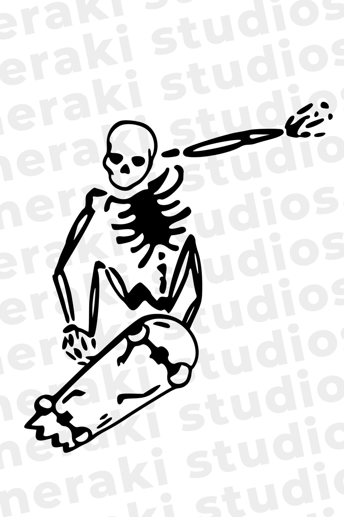 Skater Skeleton SVG Skateboard Ride Skeleton SVG Skull | Etsy