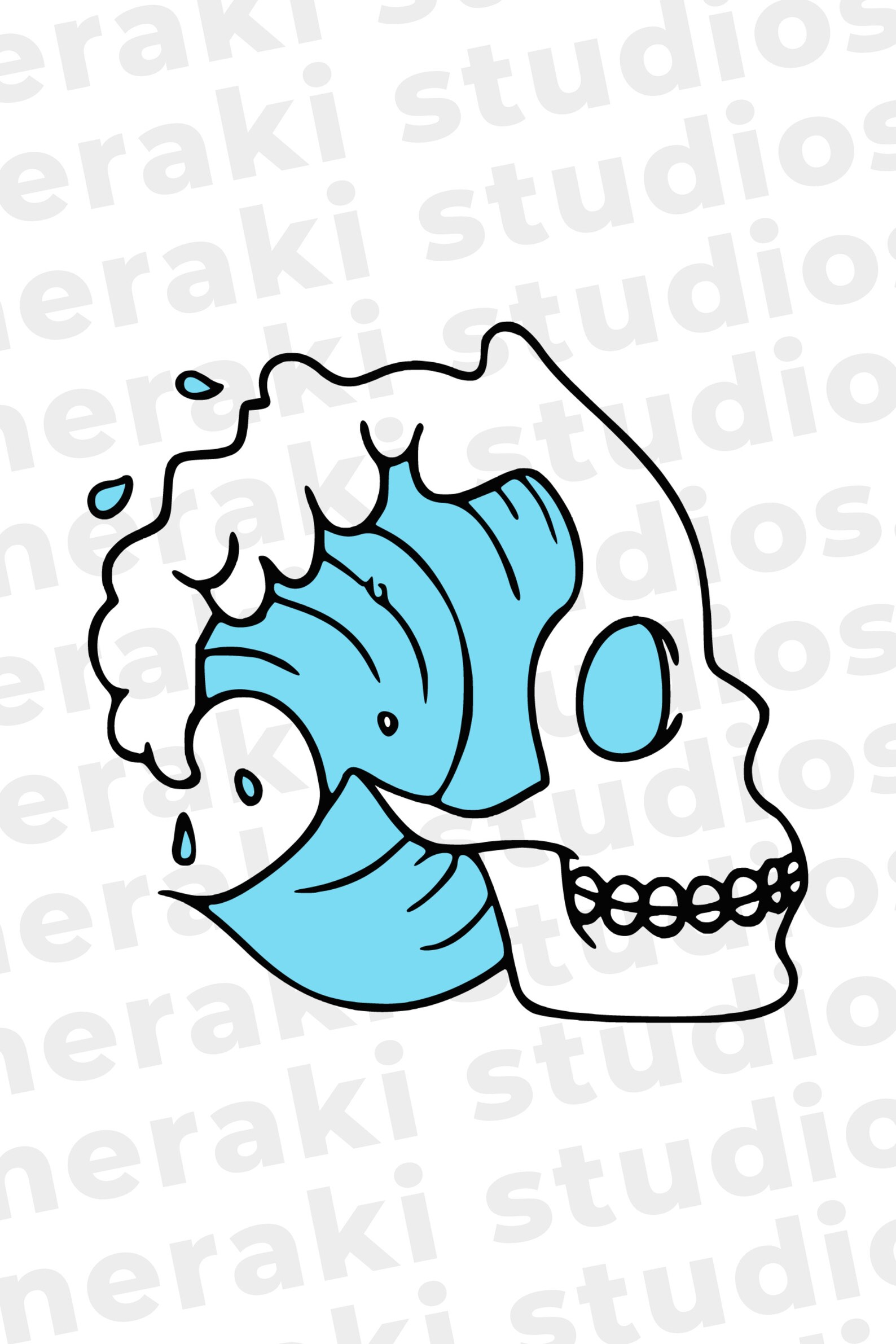 Summer Wave Skull SVG Summer Skeleton SVG Surf SVG Ocean - Etsy