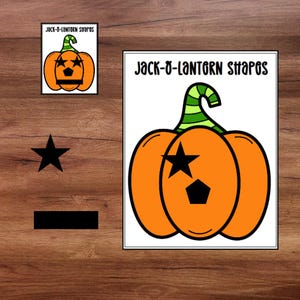 Build a Jack O Lantern, Preschool and Kindergarten Centers, Shape ...