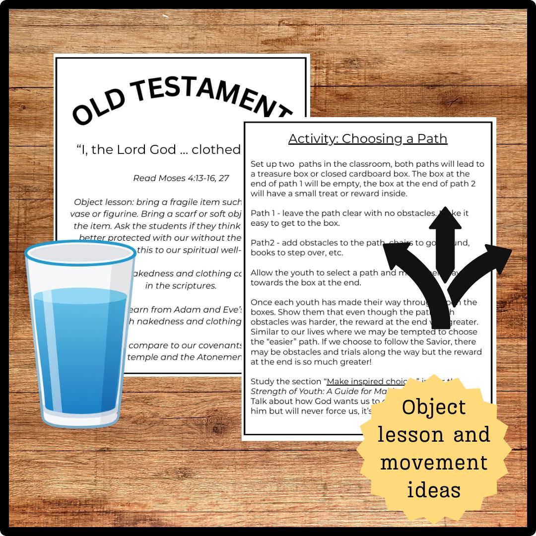 Old Testament Come Follow Me Lesson Plan Activities: January 19th ...