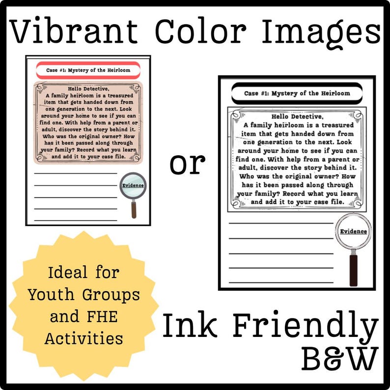 Family History Detective Activity Booklet, LDS Youth & Primary ...