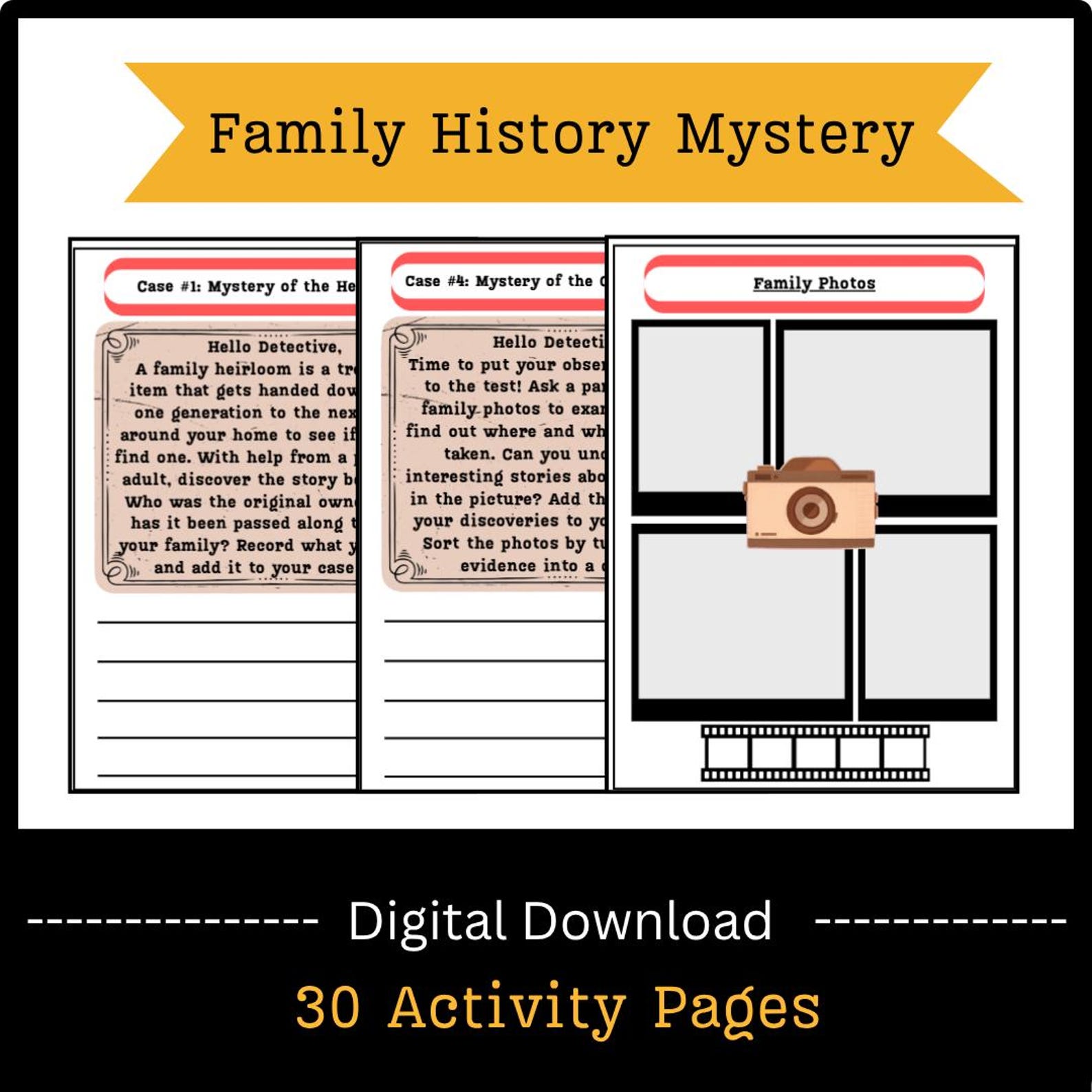 Family History Detective Activity Booklet, LDS Youth & Primary ...