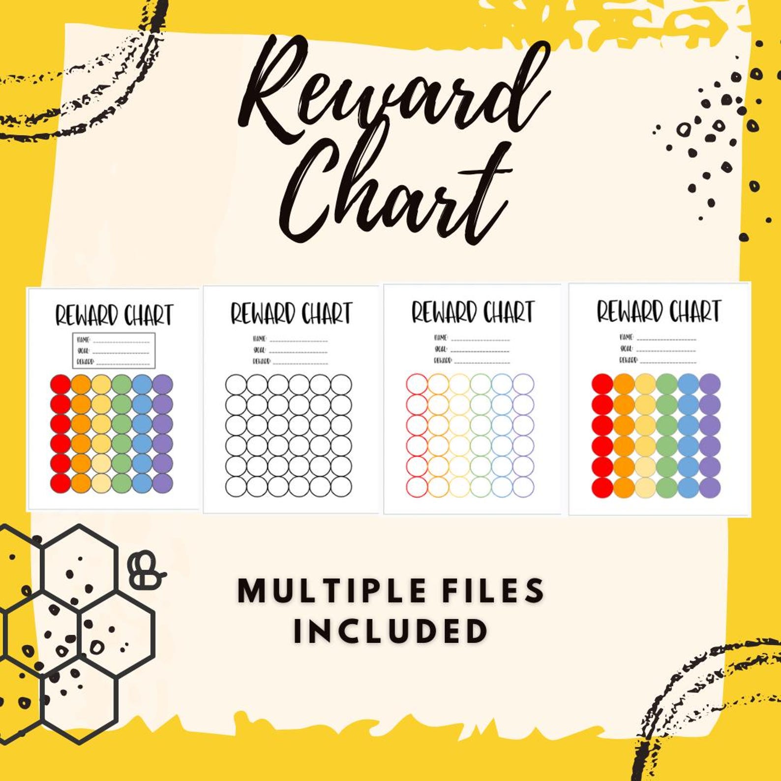 Reward Chart, Behavior Management, Positive Reinforcement, Rainbow ...