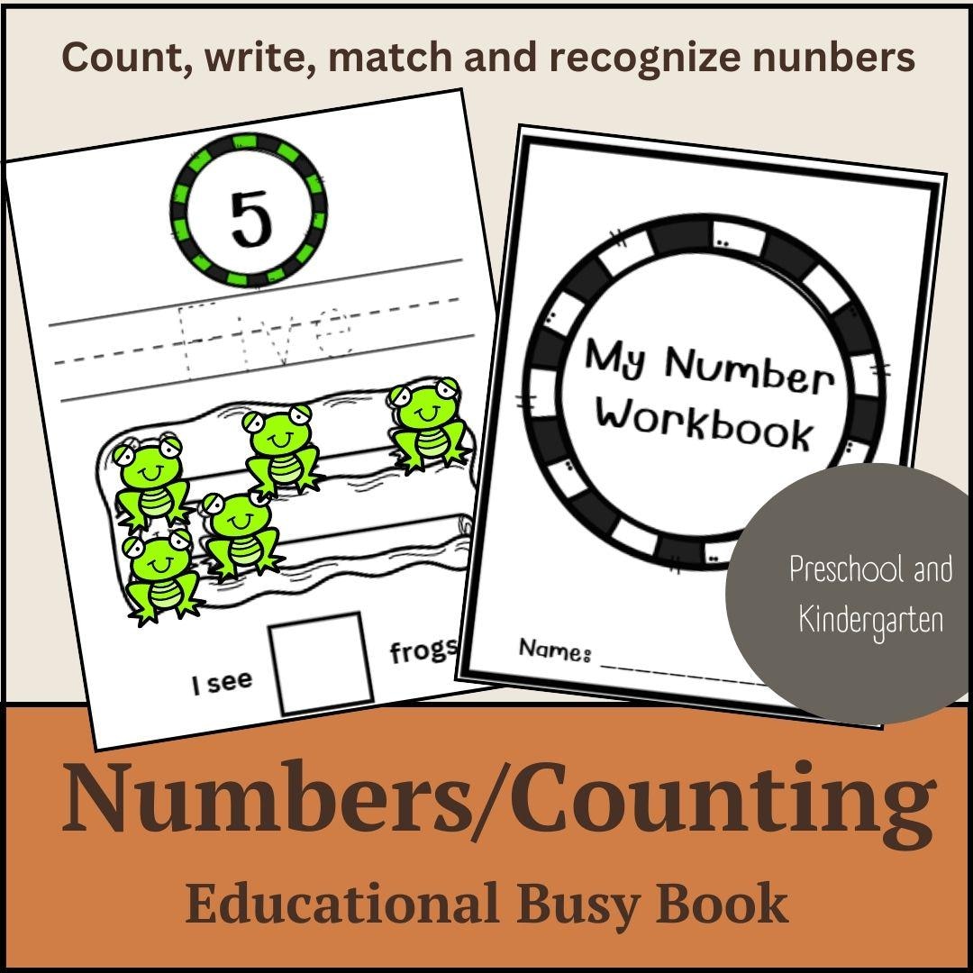 Number Workbook, Learning Numbers, Pre-k, Kindergarten, Adapted Book ...