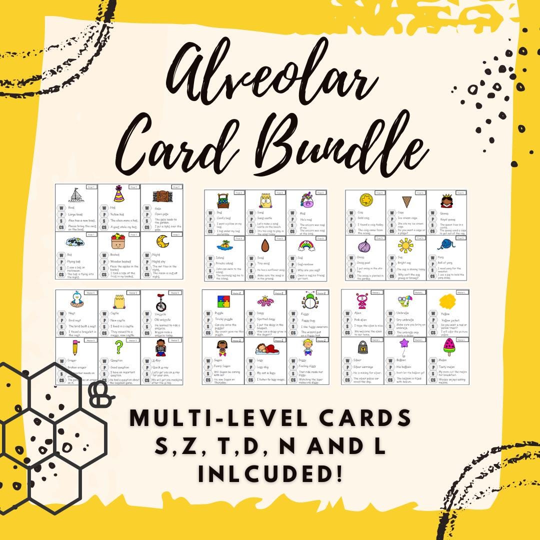 Multi-level Articulation Cards Alveolar Bundle s, Z, T, D, N and L - Etsy