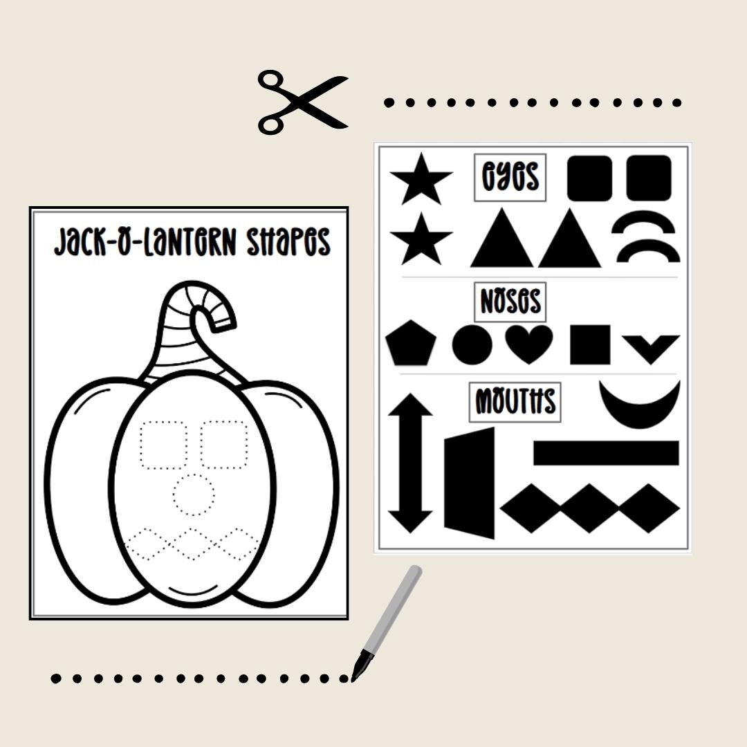 Build a Jack O Lantern, Preschool and Kindergarten Centers, Shape ...