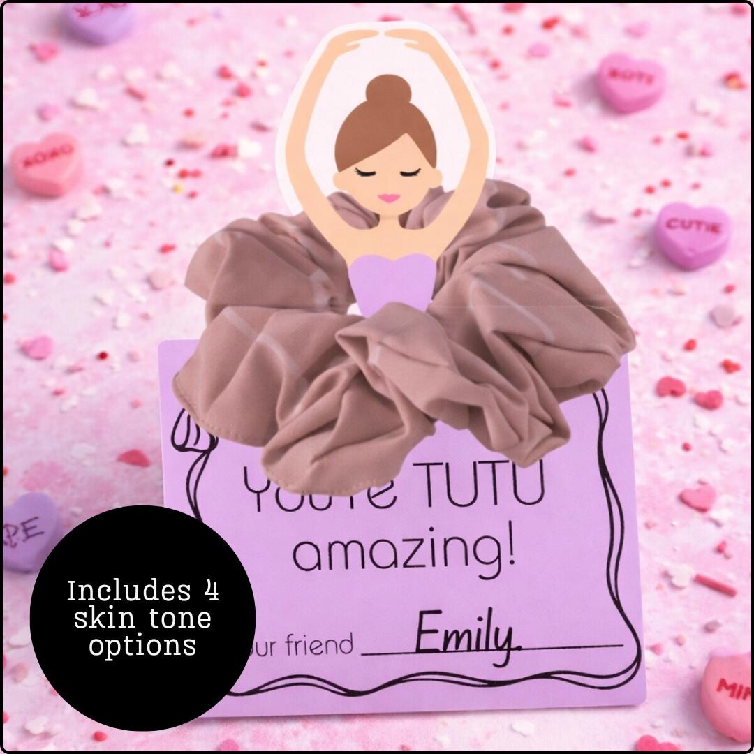 Scrunchie Hair Tag | Printable Valentine for Kids | Hair Tie Gift Tag ...