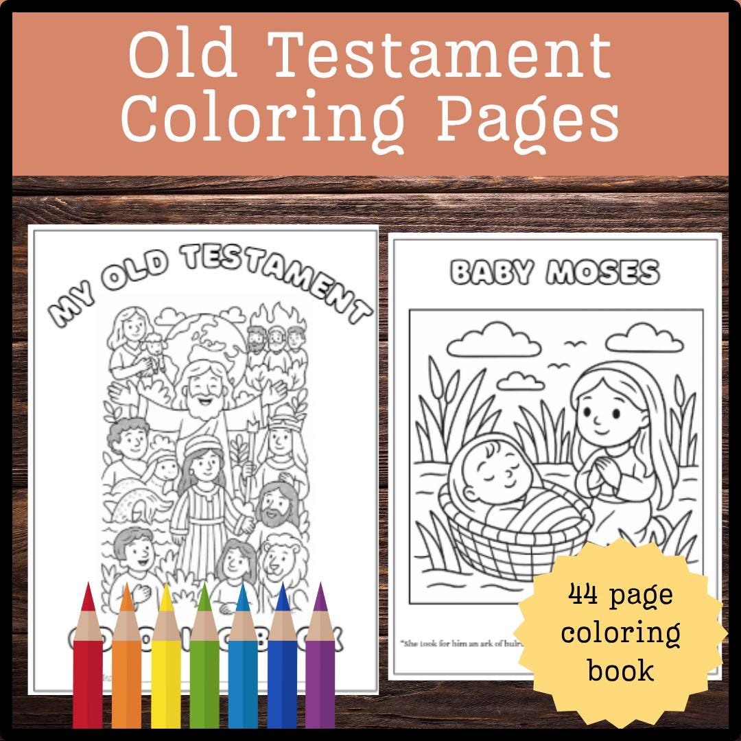 Old Testament Coloring Book | Bible Scripture Pages (digital Download ...