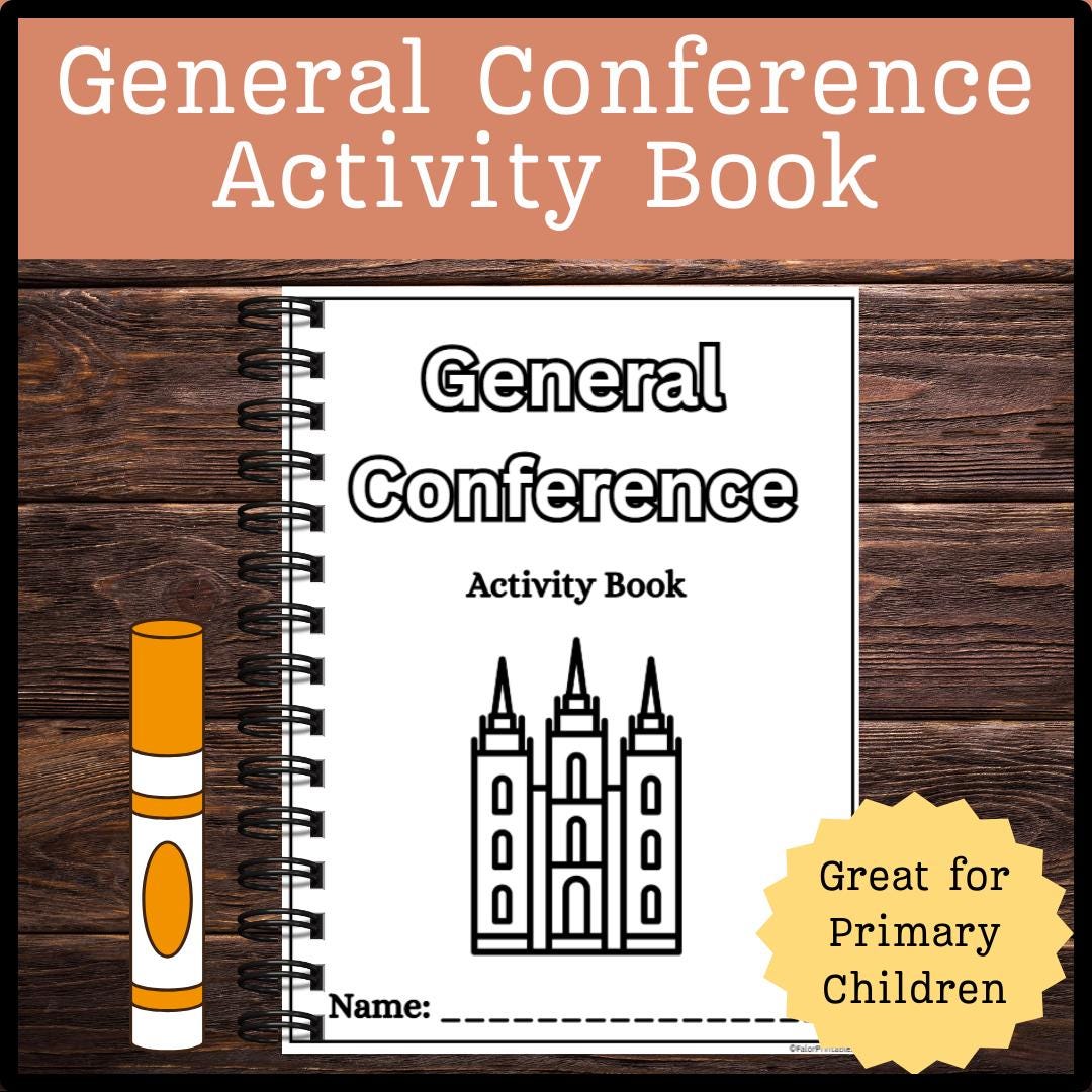 LDS General Conference Activity Book for Kids | Printable Busy Book ...