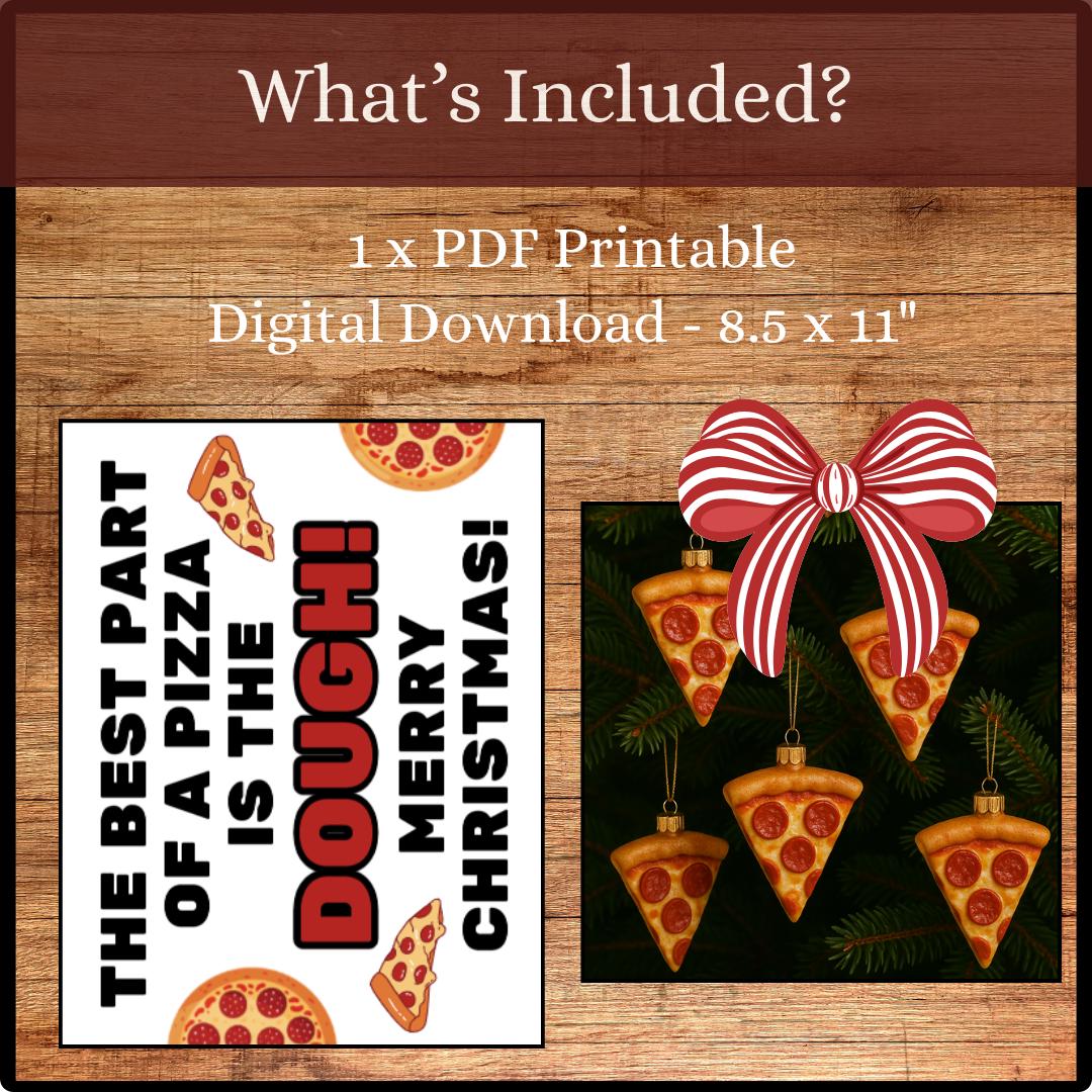 Pizza Dough Money Christmas Gift Sign (digital Download) - Etsy