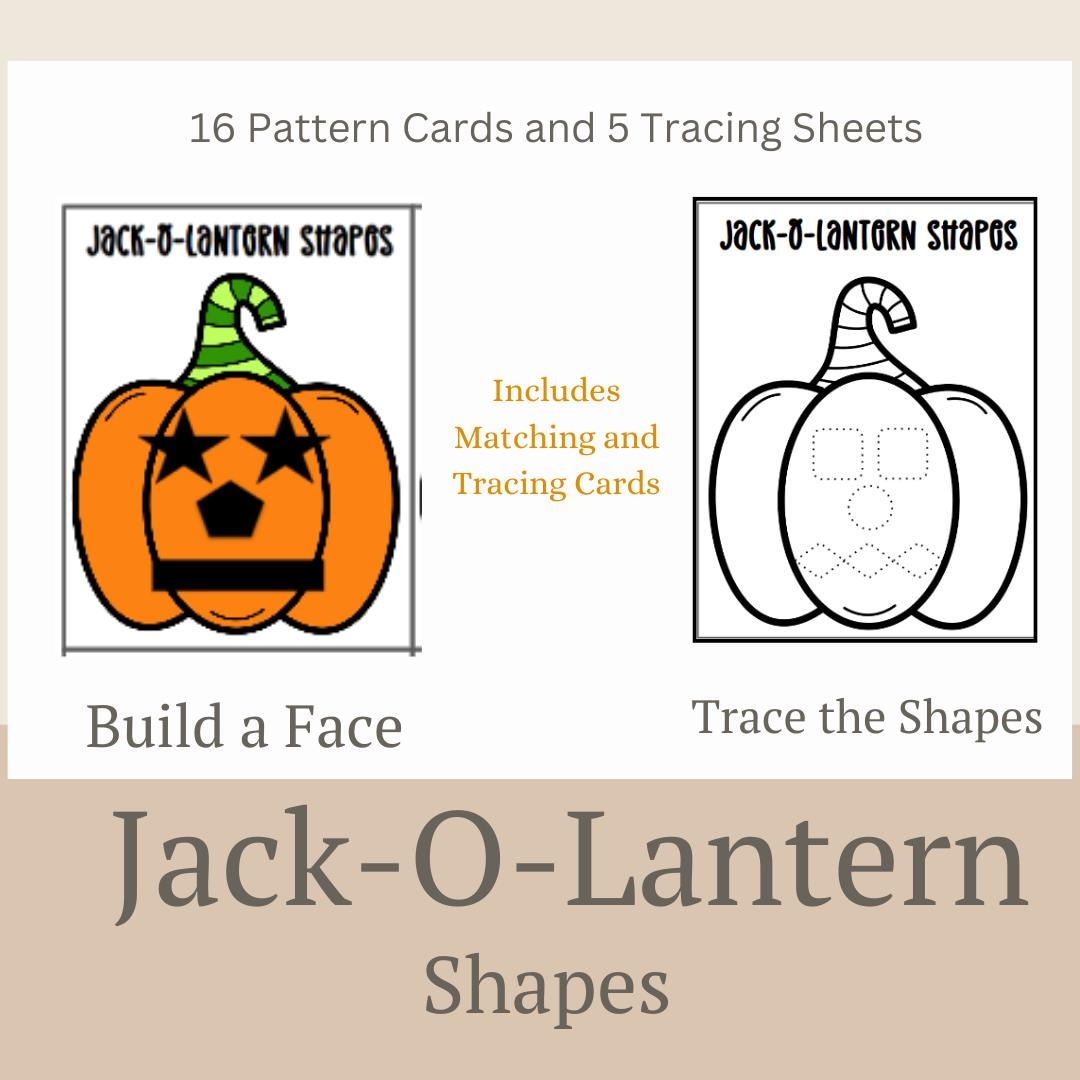 Build a Jack O Lantern, Preschool and Kindergarten Centers, Shape ...