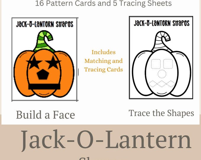 Build a Jack O Lantern, Preschool and Kindergarten Centers, Shape ...