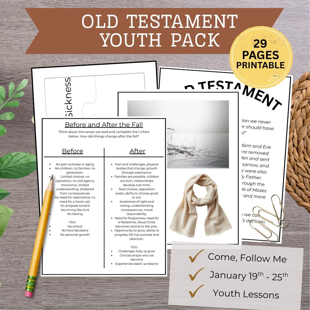 Old Testament Come Follow Me Lesson Plan Activities: January 19th ...