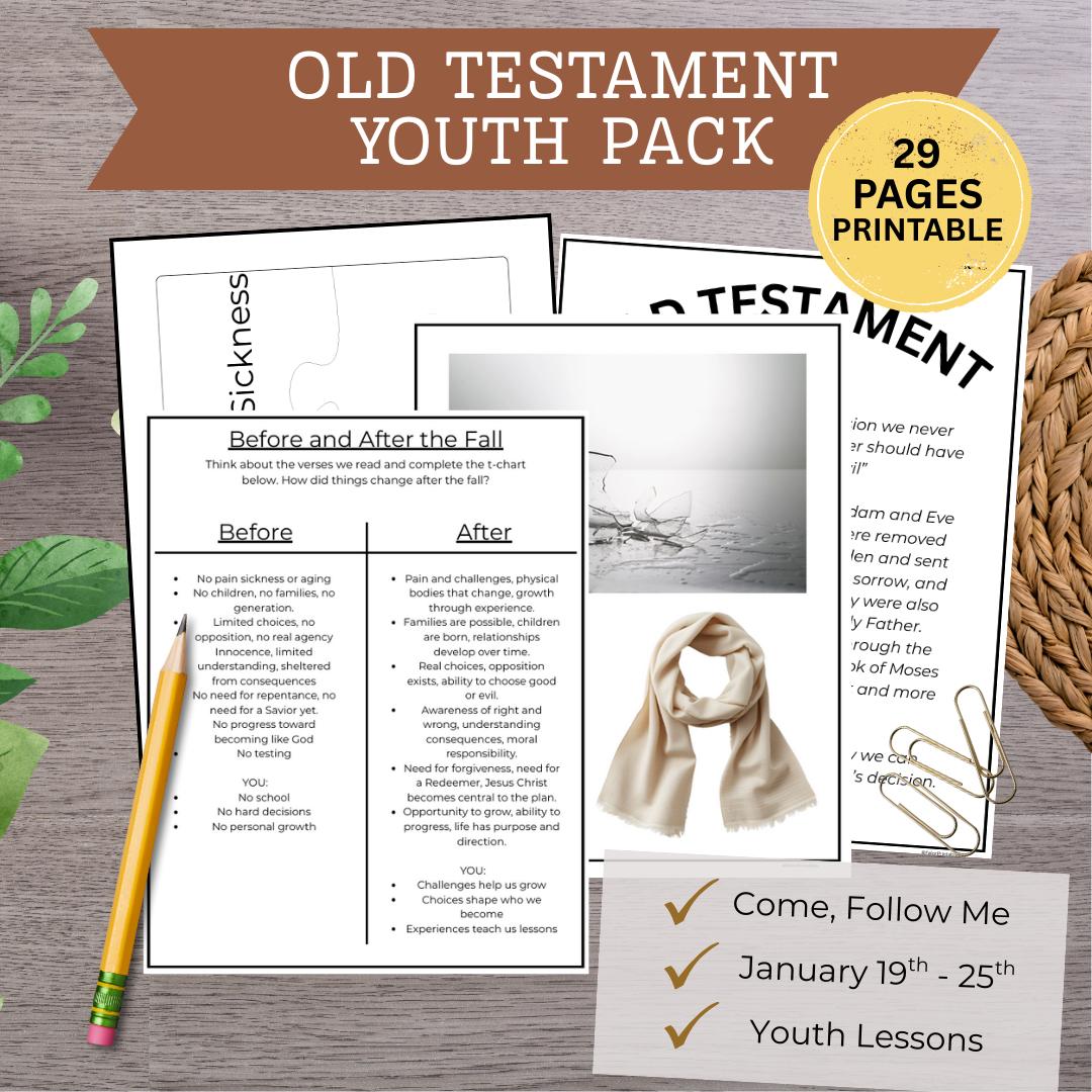 Old Testament Come Follow Me Lesson Plan Activities: January 19th ...