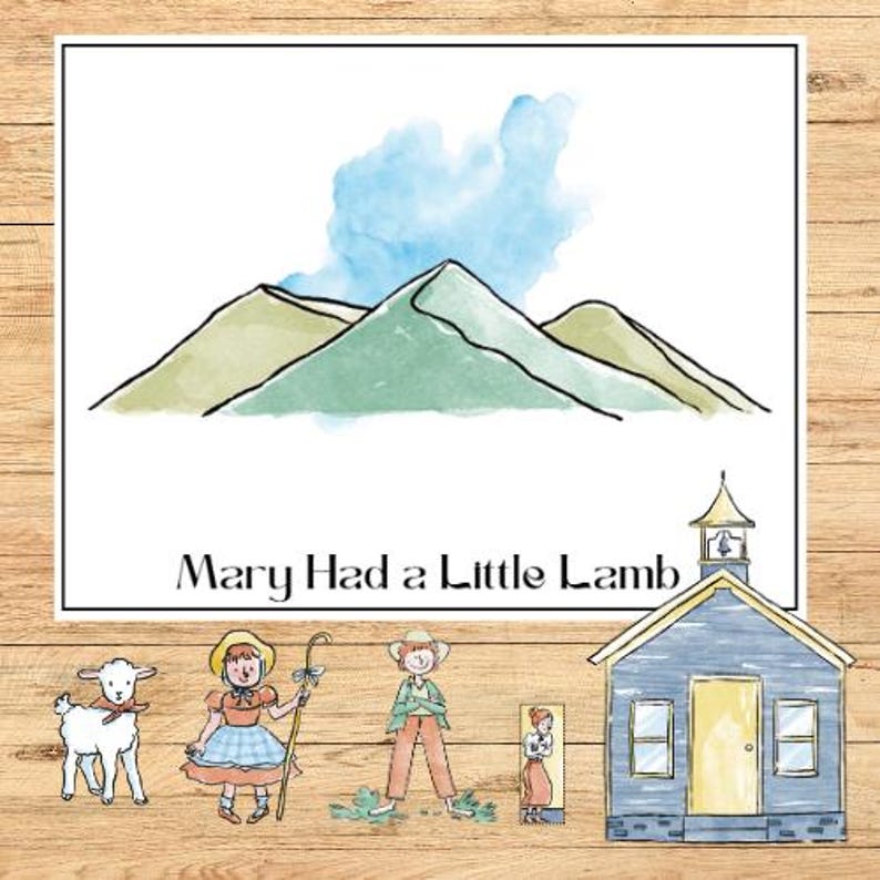 Mary Had a Little Lamb Busy Book, Preschool Activity (digital Download ...