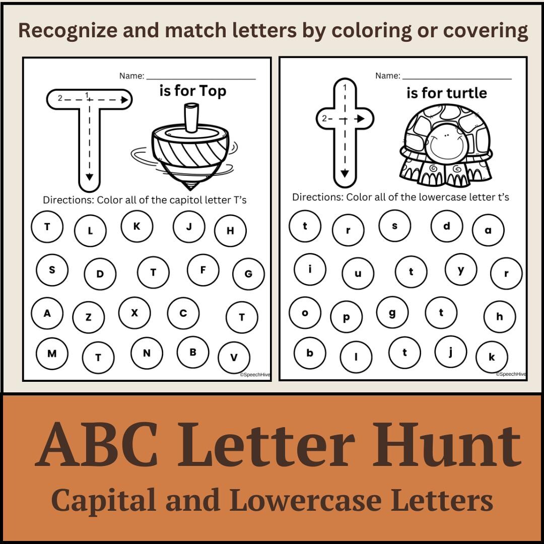 Alphabet Letter Hunt, ABC Letter Hunt, Capital and Lowercase Letters - Etsy