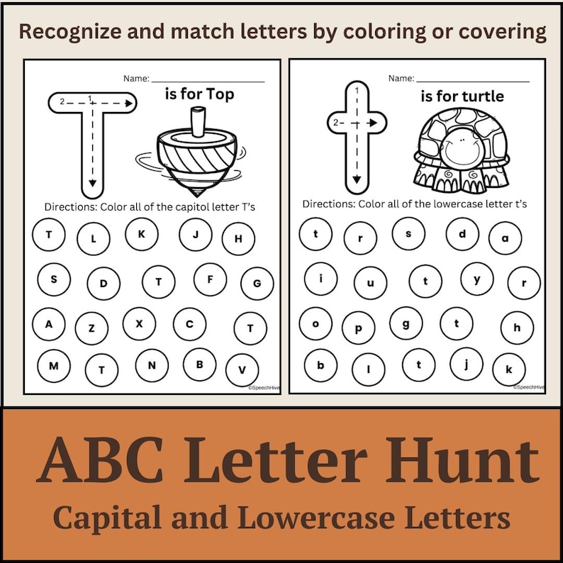 Alphabet Letter Hunt, ABC Letter Hunt, Capital and Lowercase Letters - Etsy