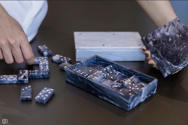 Marble Domino Set - Stone, Game Set, Artisanal, Mexican, Gift - Etsy