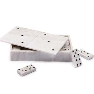 Marble Domino Set Stone, Game Set, Artisanal, Mexican, Gift Box ...
