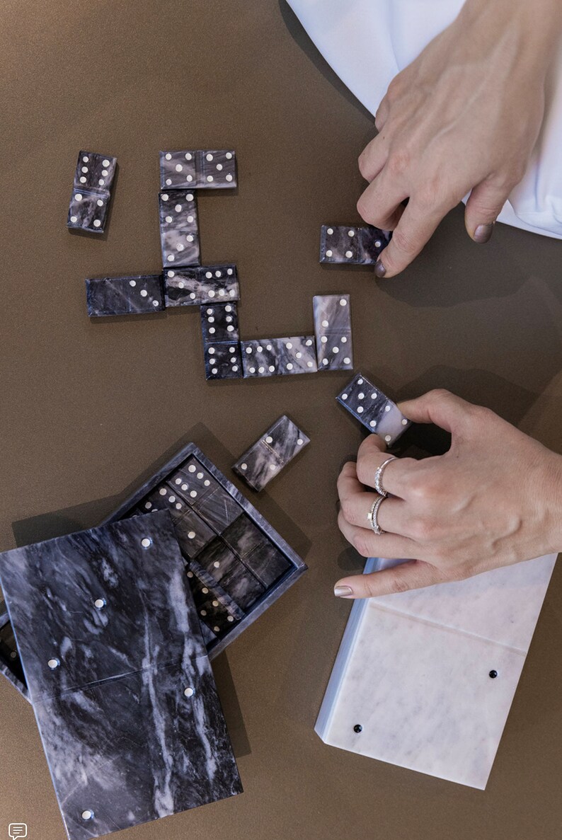 Marble Domino Set - Stone, Game Set, Artisanal, Mexican, Gift - Etsy