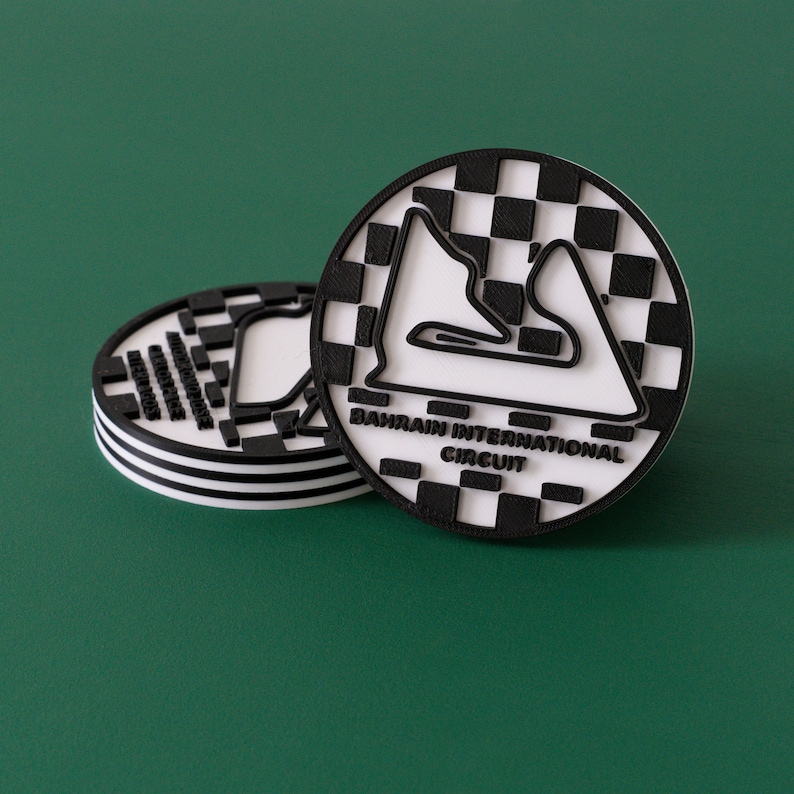 Formula 1 Circuit Inspired Drink Coasters | 3D Printed Coaster Set Gift ...