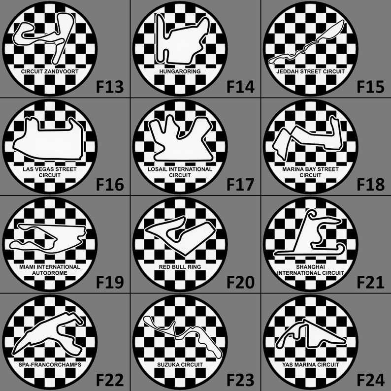 Formula 1 Circuit Inspired Drink Coasters | 3D Printed Coaster Set Gift ...