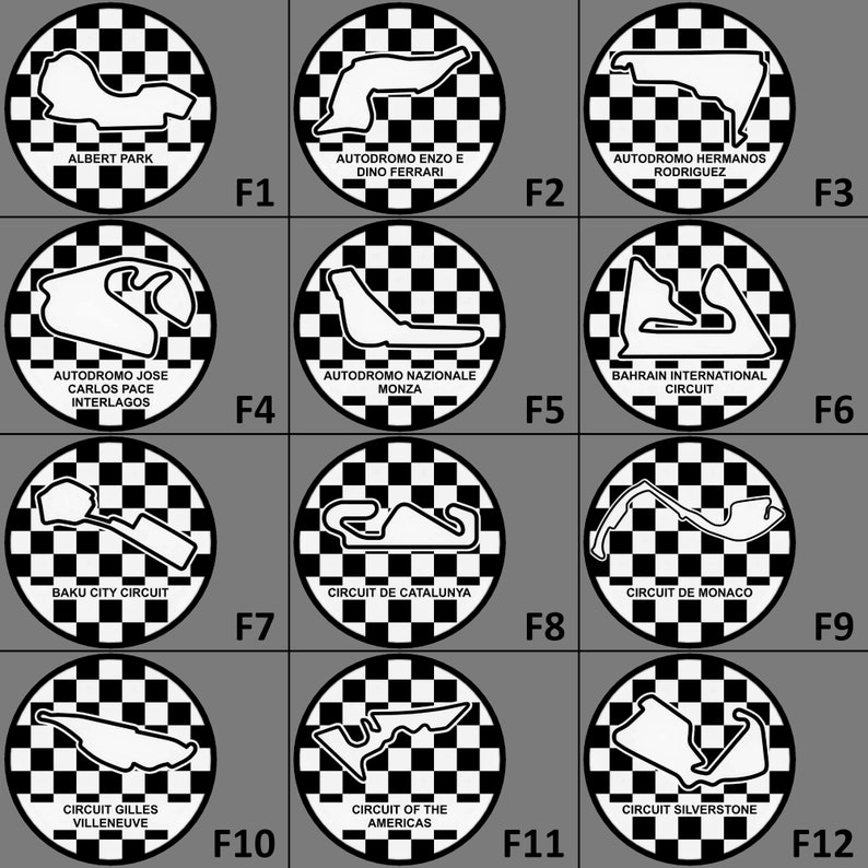 Formula 1 Circuit Inspired Drink Coasters | 3D Printed Coaster Set Gift ...