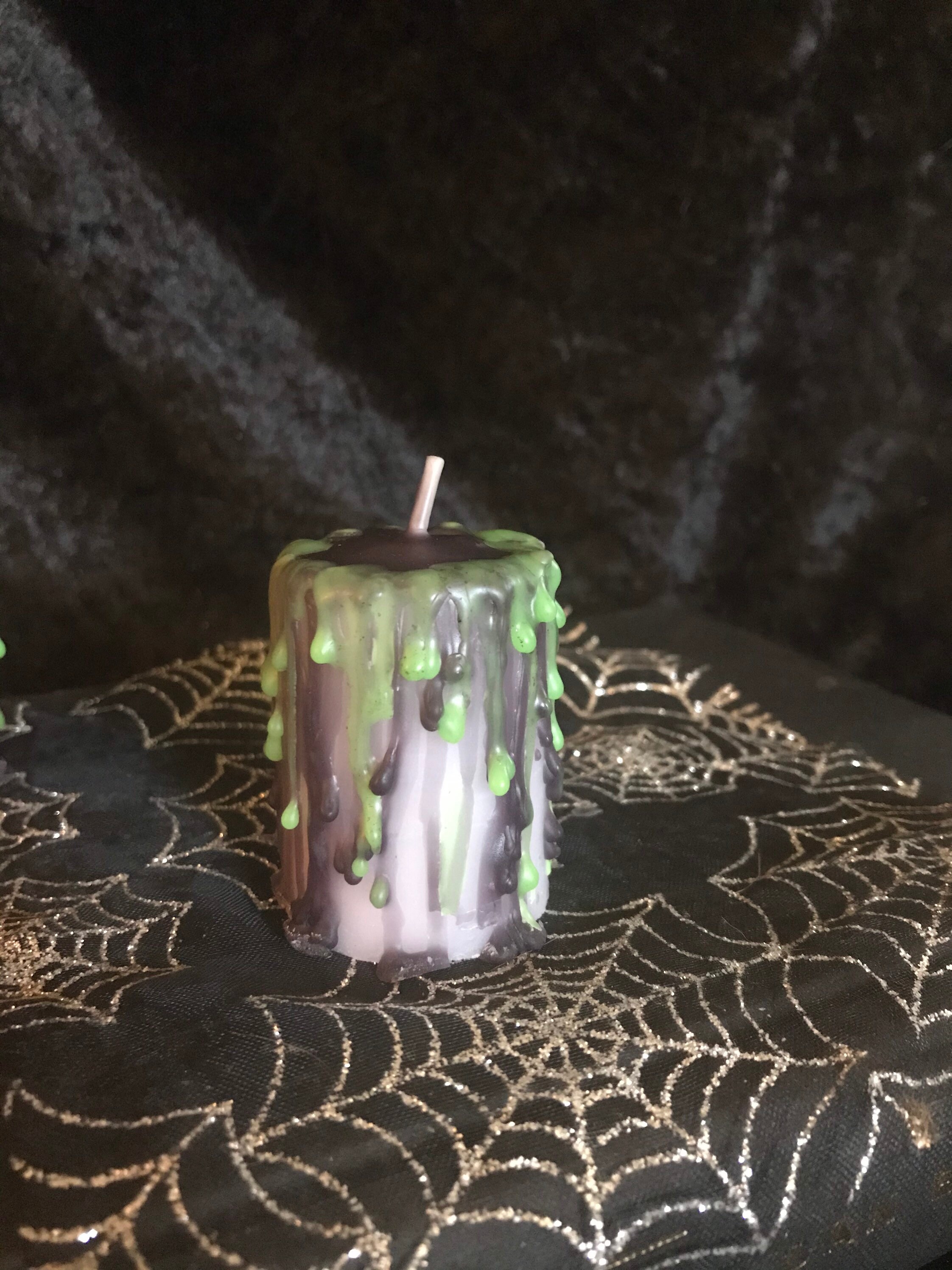 HALLOWEEN CANDLES PAIR, Bleeding Candles, Bloody Candles, Zombie Votive ...