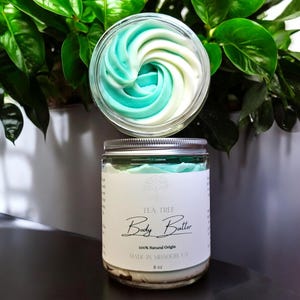 8 Oz TEA TREE / MALEUCA Essential Oil Body Butter Made With Kokum ...