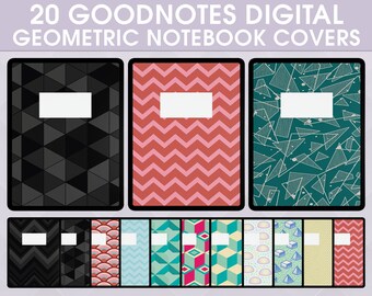 20 GEOMETRIC PATTERN Goodnotes Covers Digital Notebook Cover | Etsy