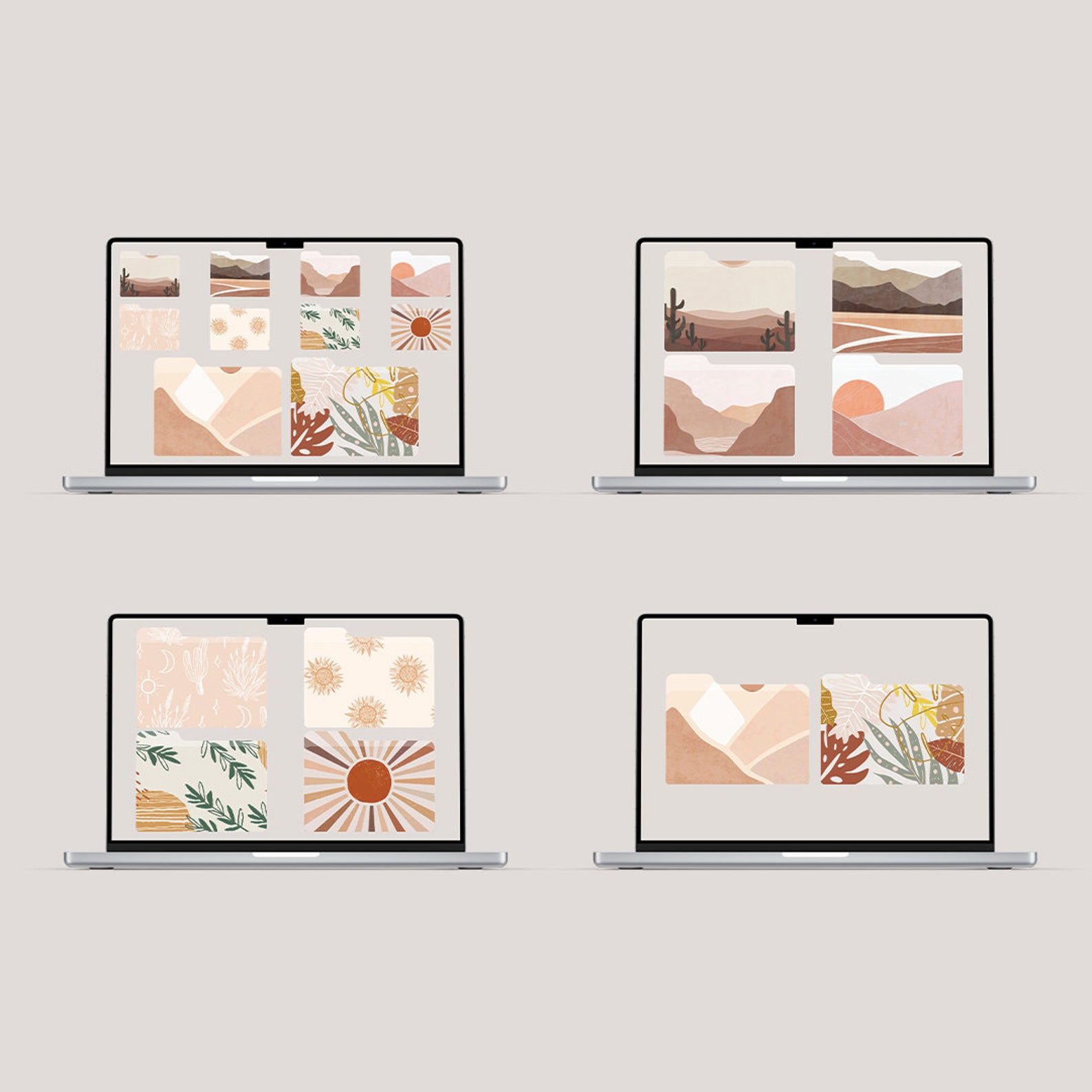 10 BOHO MACBOOK FOLDER Icons Desktop Folders Imac Folders | Etsy