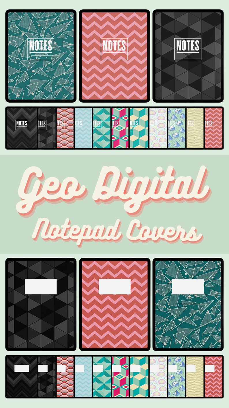 80 GEOMETRIC PATTERN Goodnotes Covers Digital Notebook - Etsy